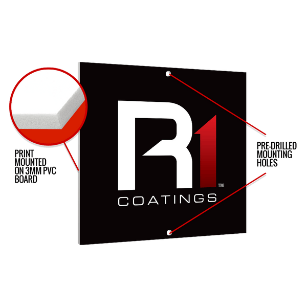 2' x 2' Logo Sign – R1 Coatings