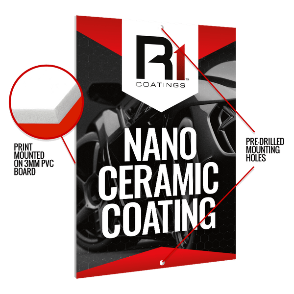 2' x 3' Nano Ceramic Coatings Sign – R1 Coatings