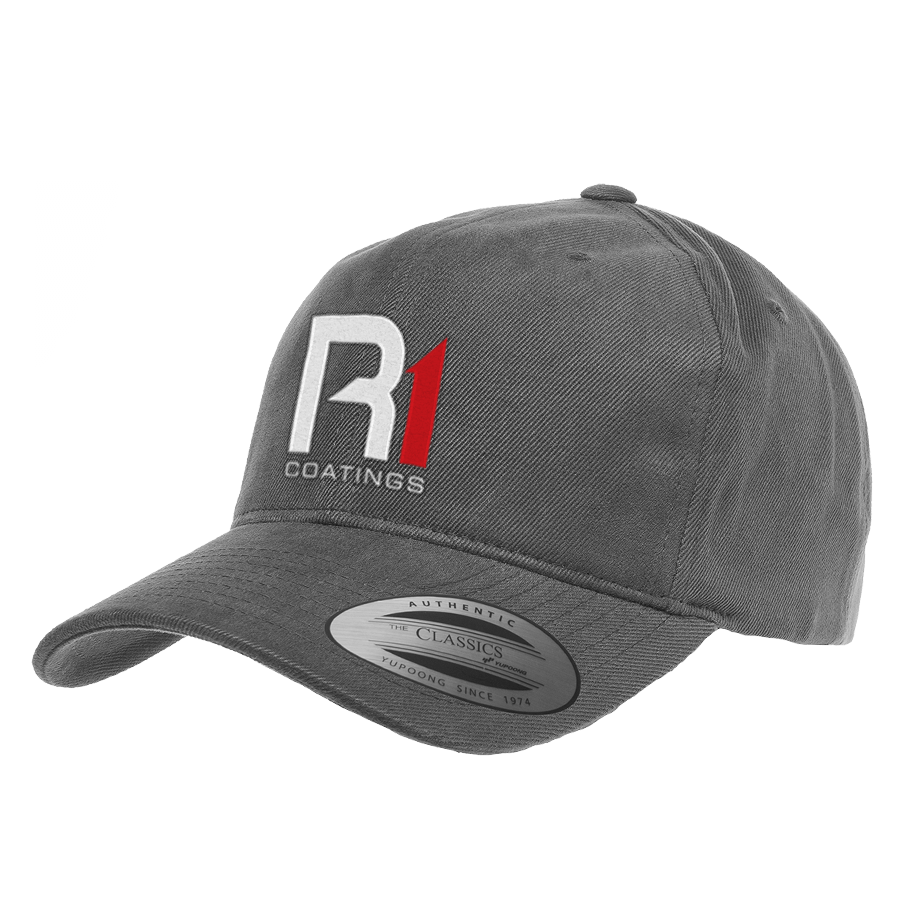 Grey Baseball Hat with Adjustable Back – R1 Coatings