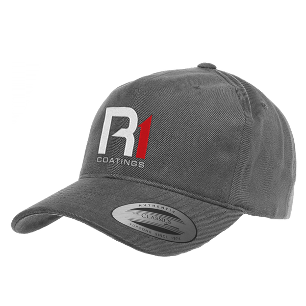 Grey Baseball Hat with Adjustable Back – R1 Coatings